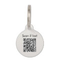 Blue Butterfly QR Code Phone Number Pet ID Tag | Zazzle
