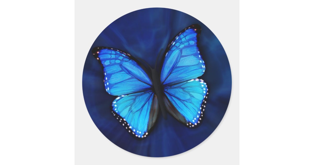 Blue Butterfly Sticker | Zazzle