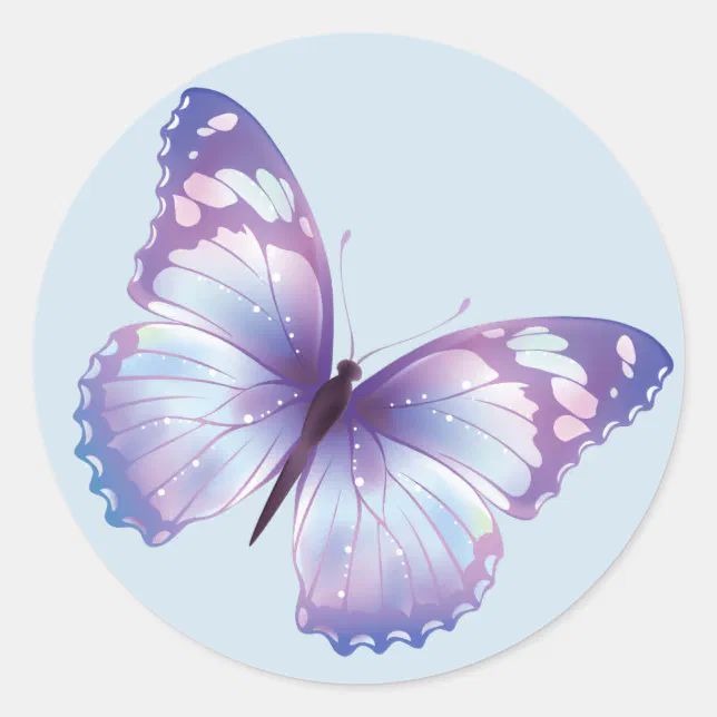 Blue Butterfly Sticker | Zazzle