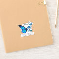 Blue Butterfly sticker, Inspirational Quote Sticker | Zazzle