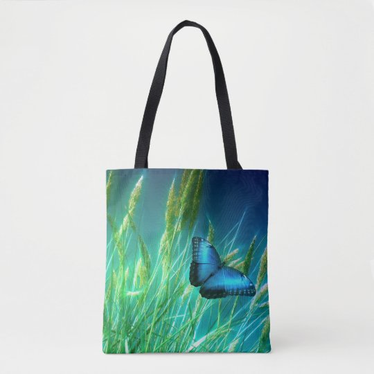 Blue Butterfly Tote Bag | Zazzle.com