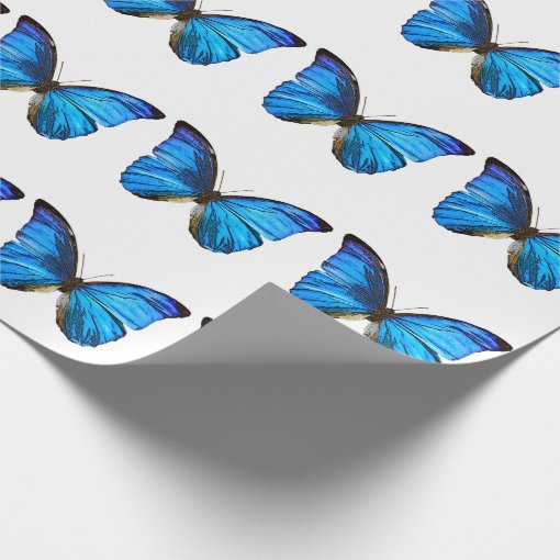 Blue Butterfly Wrapping Paper | Zazzle