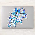 Blue Butterfly曆Decorative Custom-Cut Sticker | Zazzle