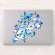 Blue Butterfly曆Decorative Custom-Cut Sticker | Zazzle