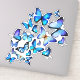 Blue Butterfly曆Decorative Custom-Cut Sticker | Zazzle