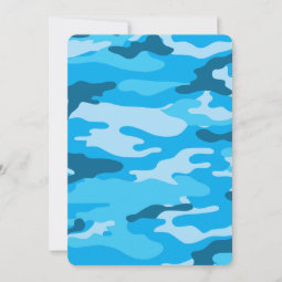 Blue Camo girl poem baby shower thank you note Invitation | Zazzle