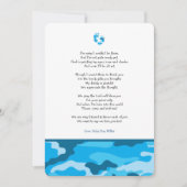 Blue Camo girl poem baby shower thank you note Invitation | Zazzle
