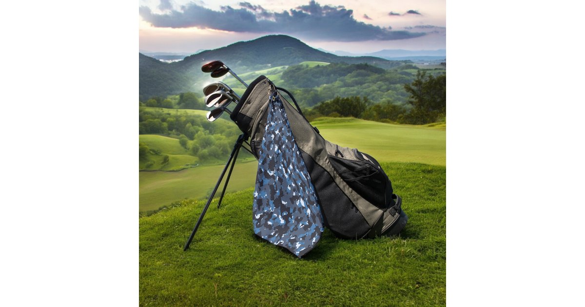 blue camo golf towel | Zazzle