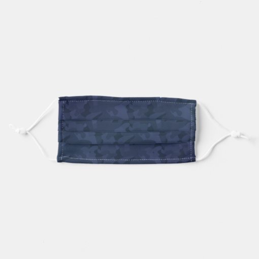 Blue Camouflage Undercover Supermarket Operation Adult Cloth Face Mask ...