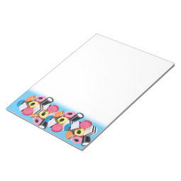 Blue candy border allsorts notepad | Zazzle