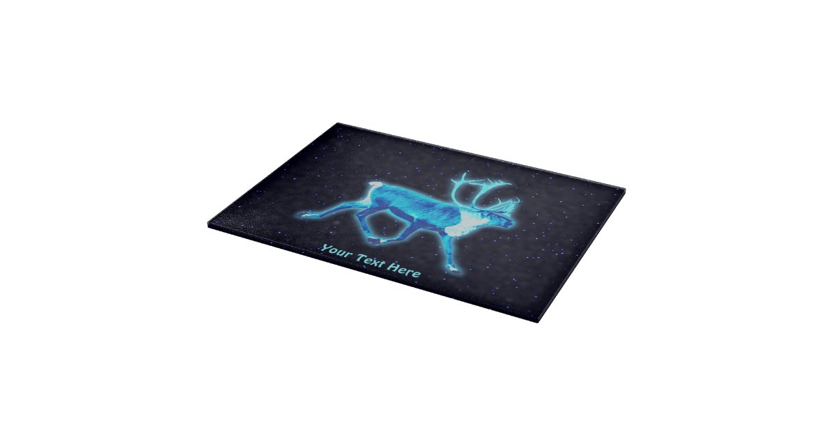 Blue Caribou (Reindeer) Cutting Board | Zazzle