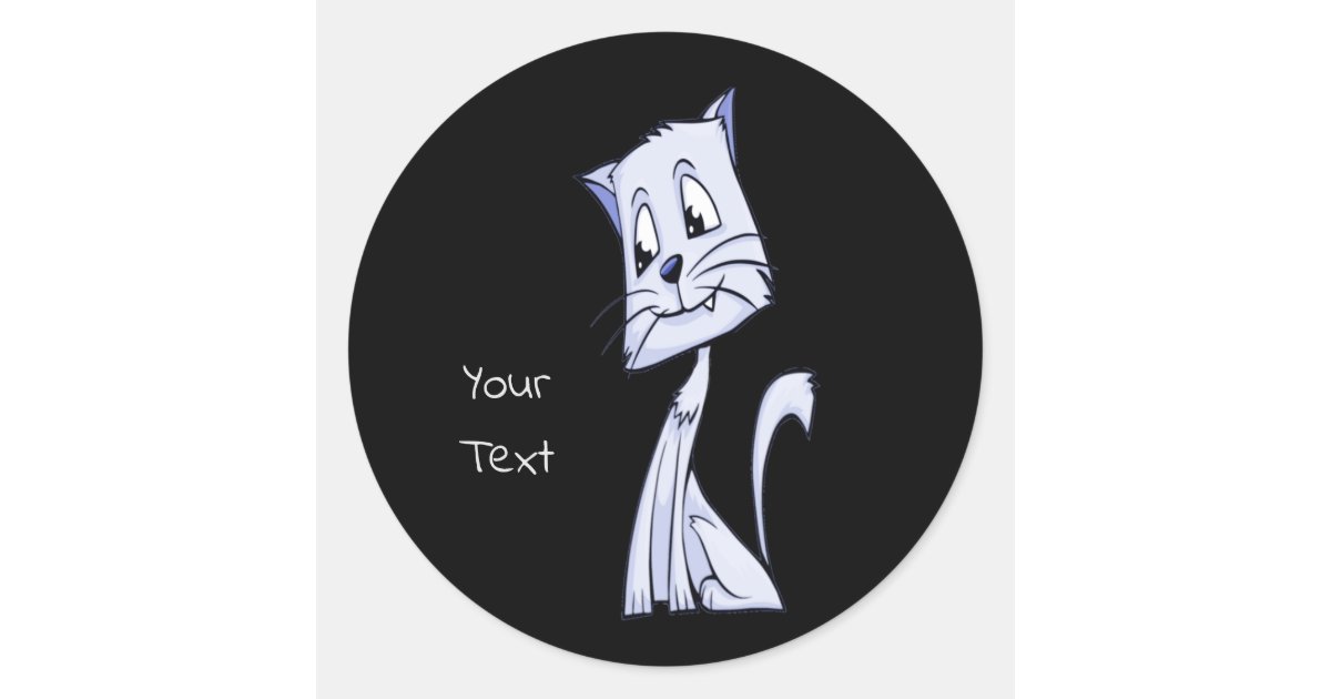 Blue Cat Classic Round Sticker | Zazzle