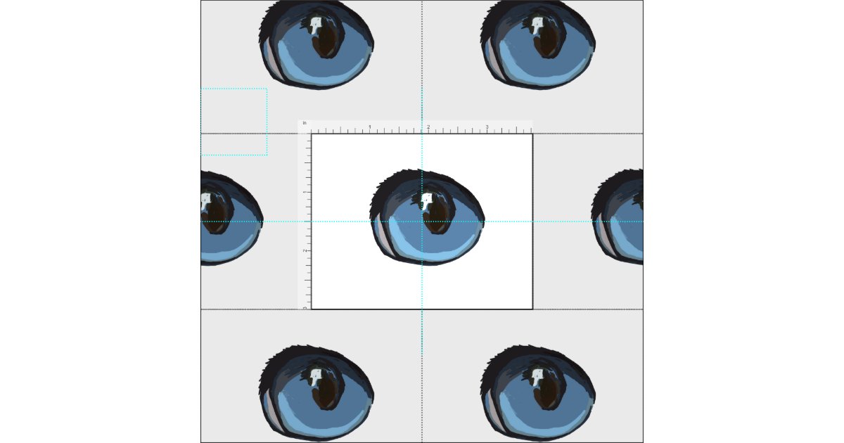 Blue Cat Eye Pattern Fabric | Zazzle
