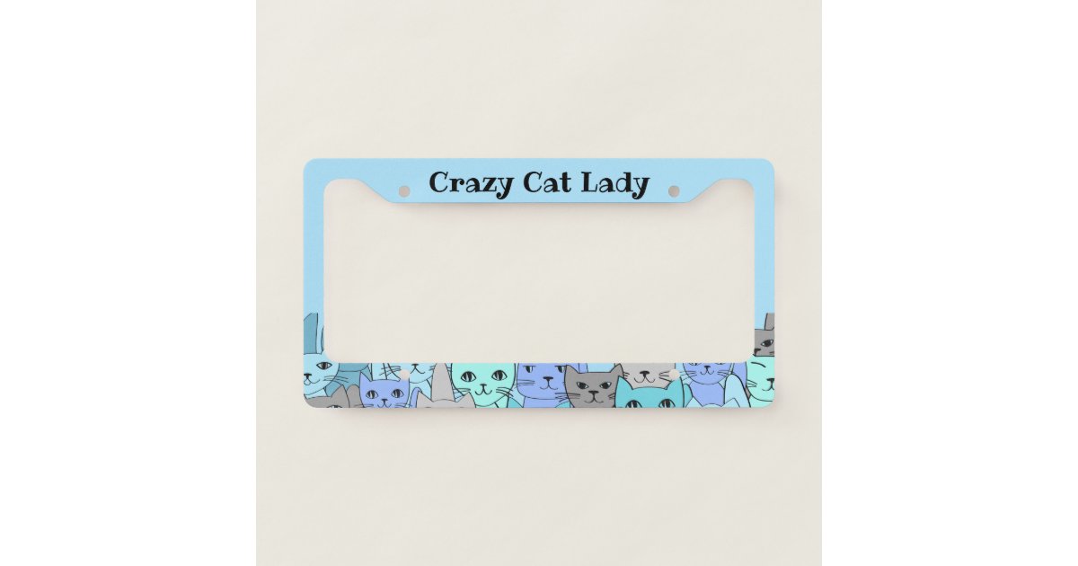 Blue Cats License Plate Frame | Zazzle
