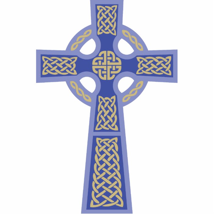 Blue Celtic Cross Photo Sculpture | Zazzle.com