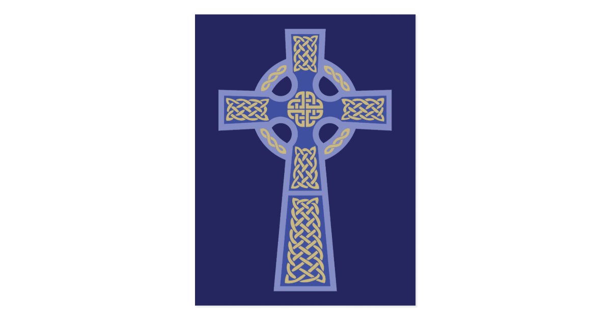 Blue Celtic Cross Postcards | Zazzle.com
