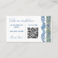 Blue Celtic Dragon QR Code Wedding Wishlist Enclosure Card | Zazzle