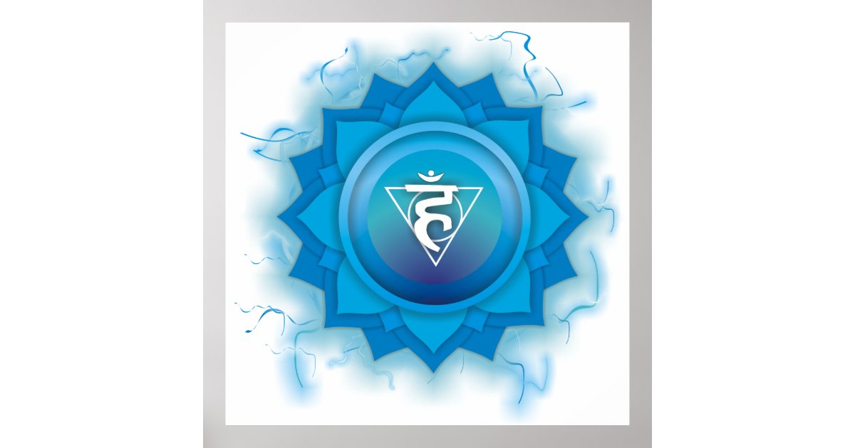 Blue chakra energy poster | Zazzle