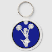 Blue Cheap Cheer Cheerleading Gifts in BULK Keychain | Zazzle