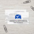 Blue Check Mark Logo Business Card | Zazzle