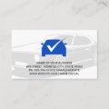 Blue Check Mark Logo Business Card | Zazzle