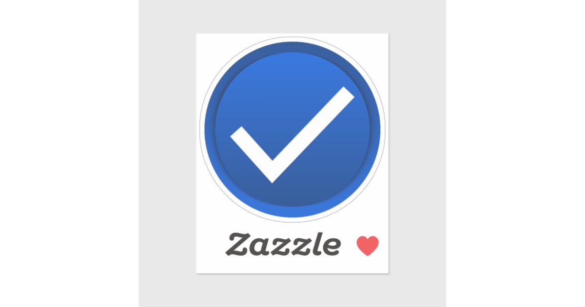 Blue Check Mark Sticker | Zazzle