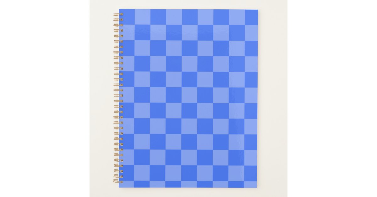 Blue Check Planner | Zazzle
