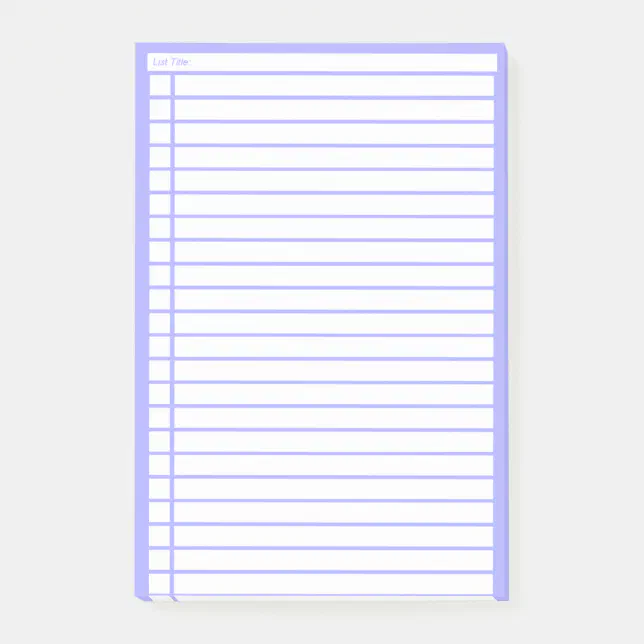 Blue Checklist Post-it Notes | Zazzle