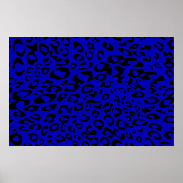 blue cheetah poster | Zazzle
