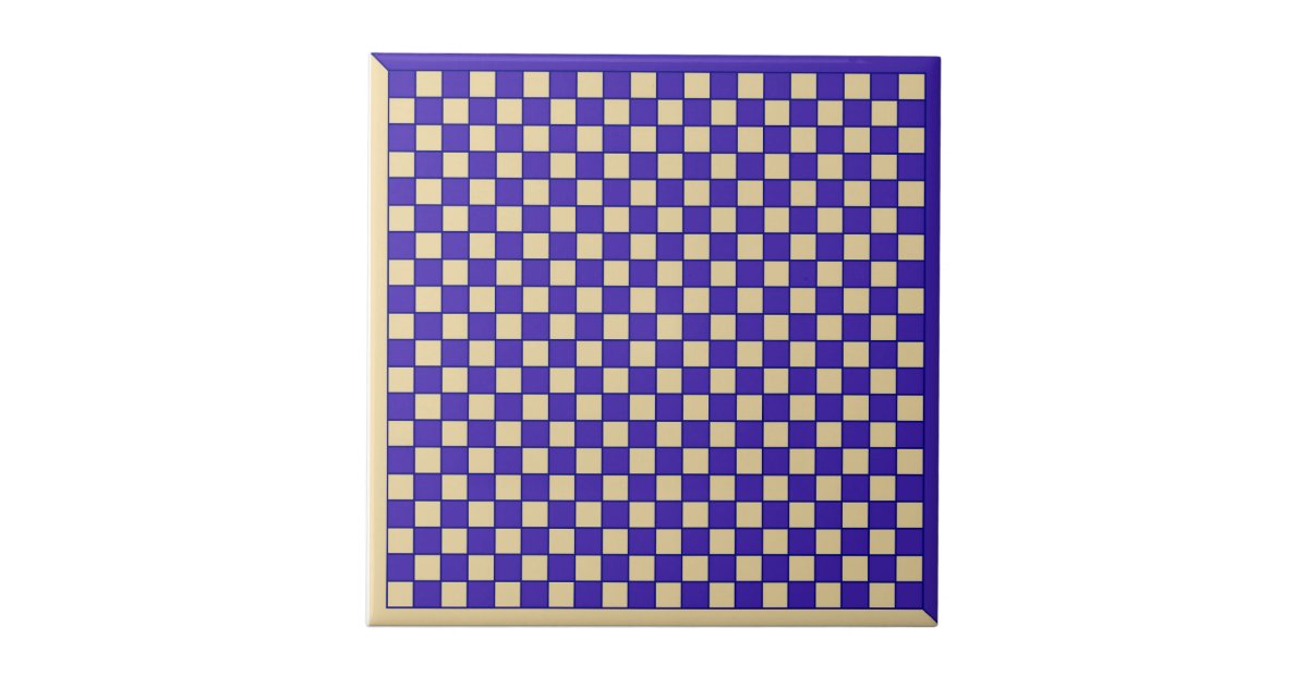 Blue Chess Ceramic Tile | Zazzle