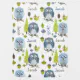 Blue Chevron Owls Personalized Blanket | Zazzle