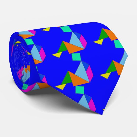 Blue Chinese Tangram Tie | Zazzle.com
