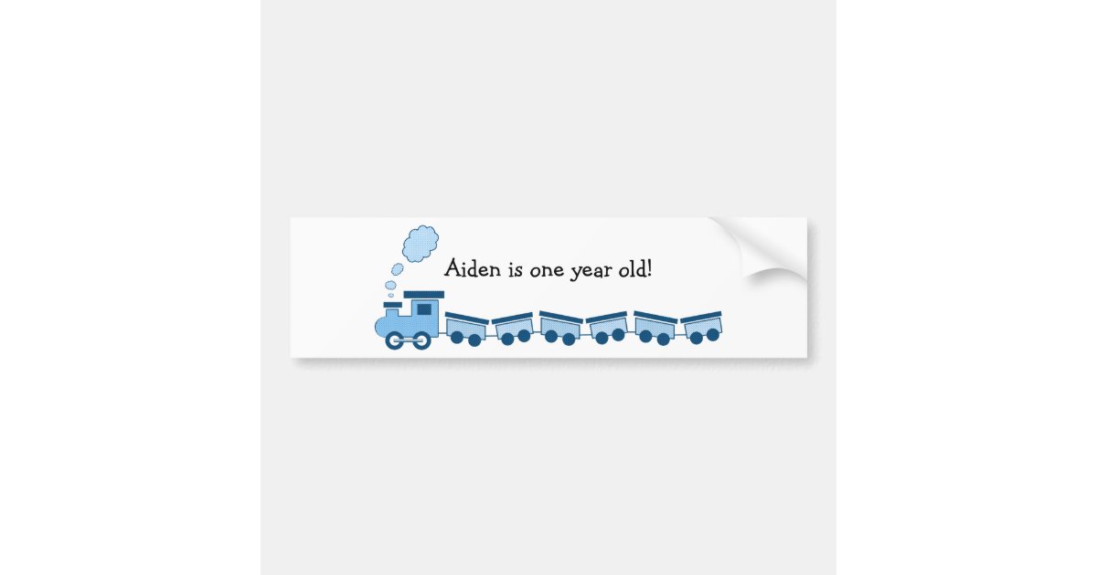 Blue Choo Choo Train Bumper Sticker | Zazzle