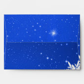 Blue Christmas Ice Crystal Twinkling A7 Envelopes | Zazzle