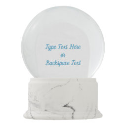 Blue Christmas Snow Globe Snow Trees Snowglobe | Zazzle