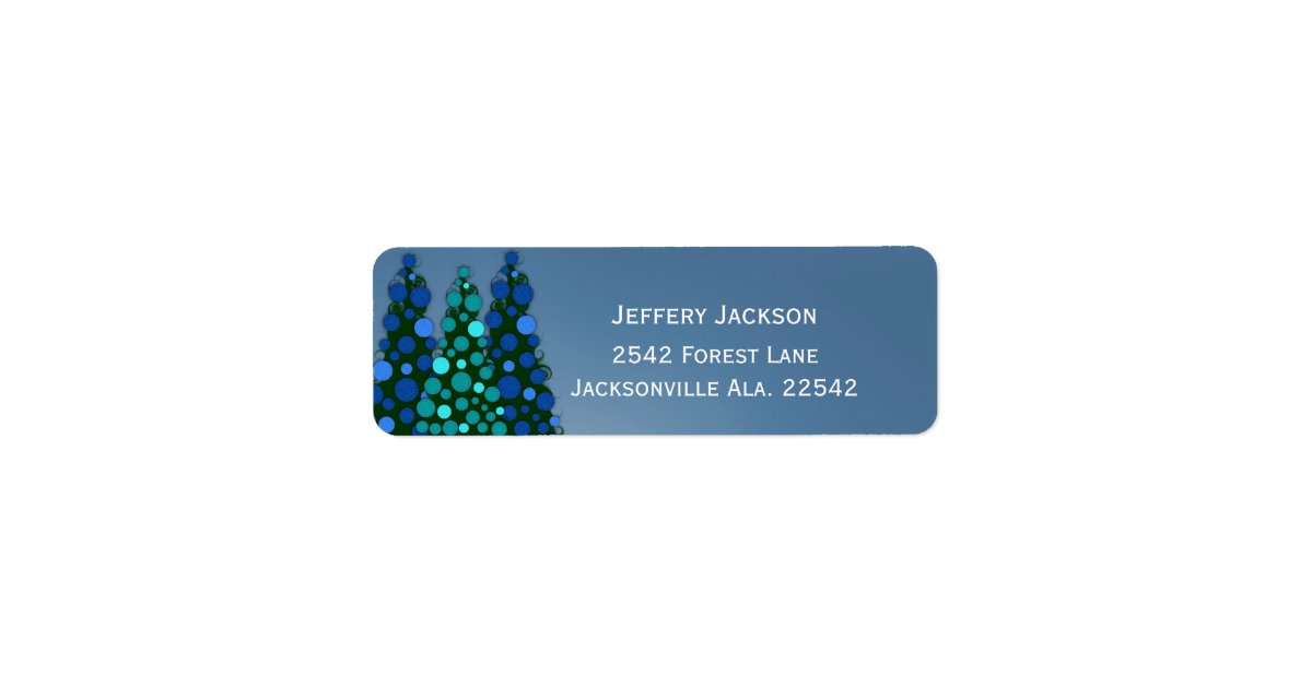 Blue Christmas Tree Address Labels | Zazzle