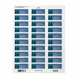 Blue Christmas Tree Address Labels | Zazzle