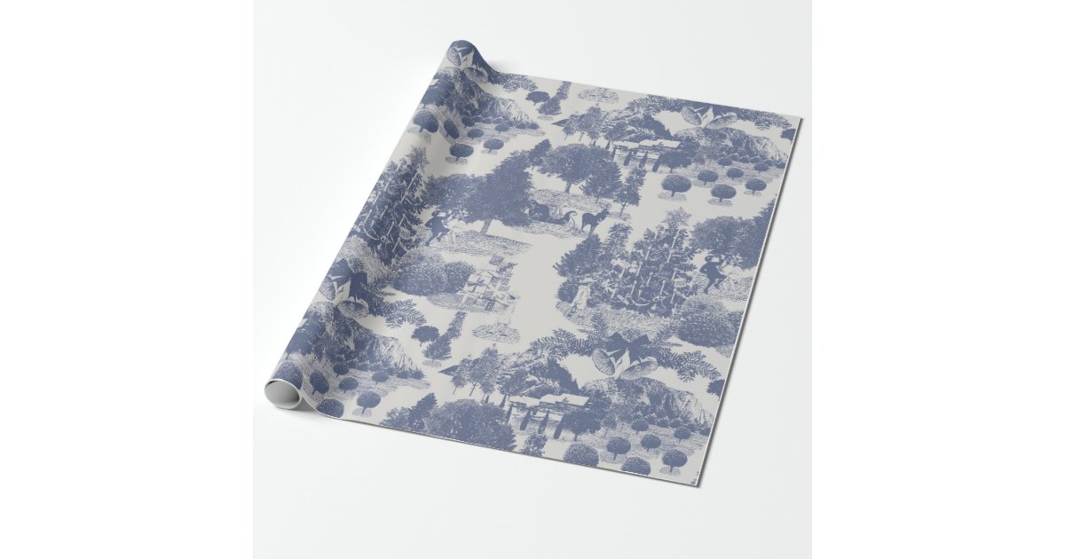 Blue Christmas Winter Wonderland Wrapping Paper | Zazzle