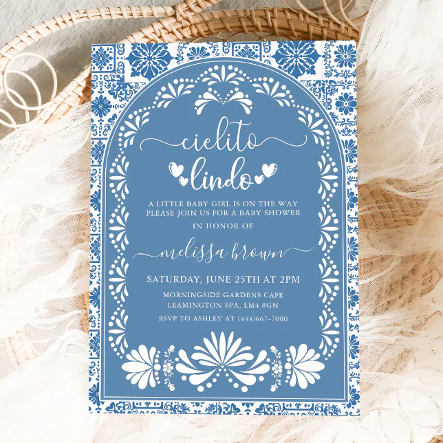 Blue Cielito Lindo Baby Shower Invitation | Zazzle