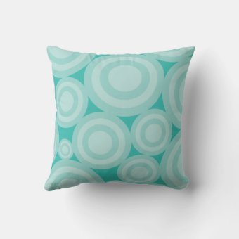 Blue Circles American MOJO Pillow | Zazzle