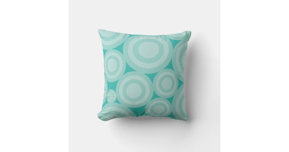 Blue Circles American MOJO Pillow | Zazzle