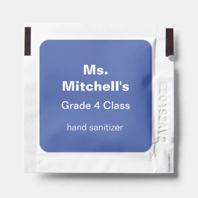 Blue Classroom Hand Sanitizer Packet | Zazzle