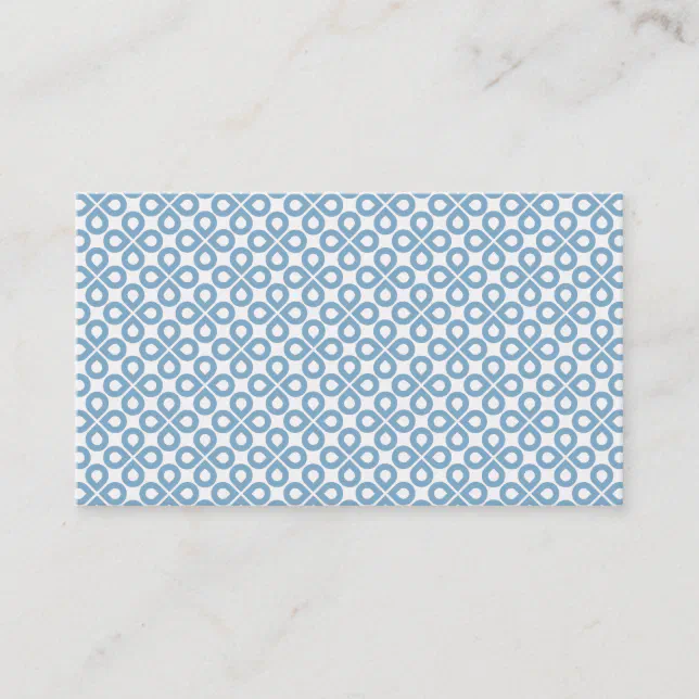 BLUE CLOVER PATTERN Business Card | Zazzle