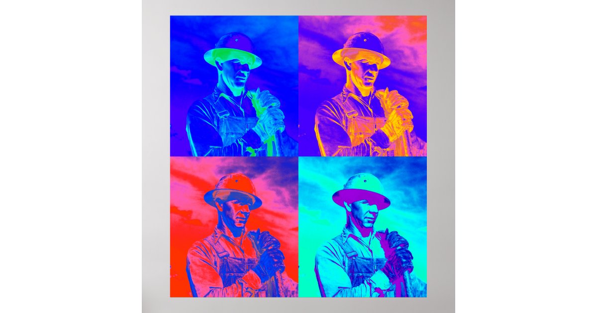 BLUE COLLAR WORKING MAN POSTER | Zazzle