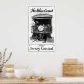 Blue Comet Train Glossy Poster | Zazzle