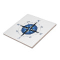 Blue Compass Rose Ceramic Tile | Zazzle