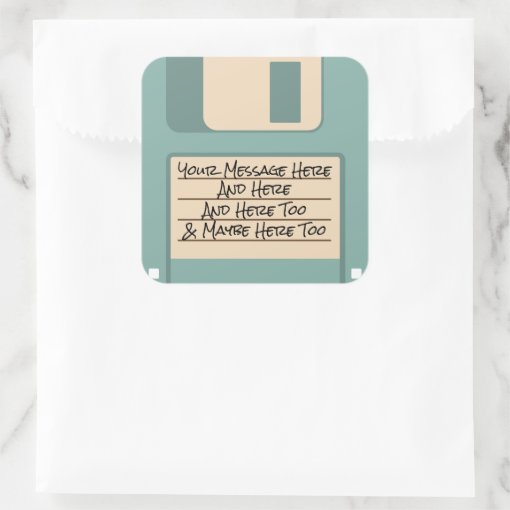 Blue Computer Old School Floppy Disk Stickers | Zazzle