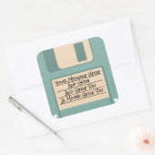 Blue Computer Old School Floppy Disk Stickers | Zazzle