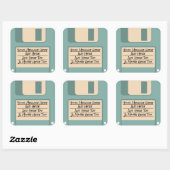 Blue Computer Old School Floppy Disk Stickers | Zazzle