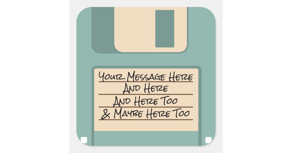Blue Computer Old School Floppy Disk Stickers | Zazzle